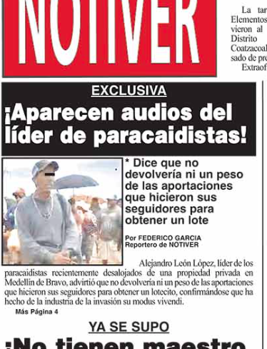 Notiver exhibe a líder de la asociación Emiliano Zapata. - Medios ...