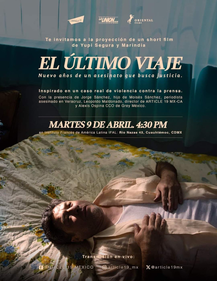 Cortometraje “El Último Viaje” inspirado en Moisés Sánchez, periodista ...